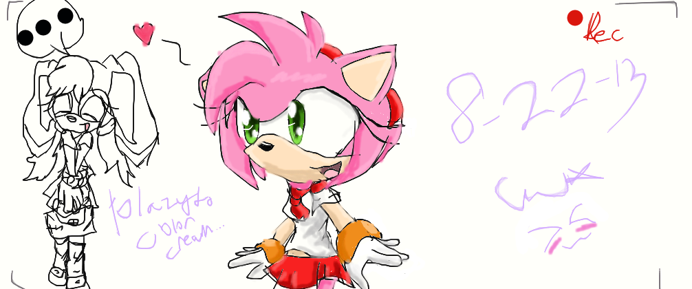 WIP Amy Rose and Cream by History-and-pasta on DeviantArt