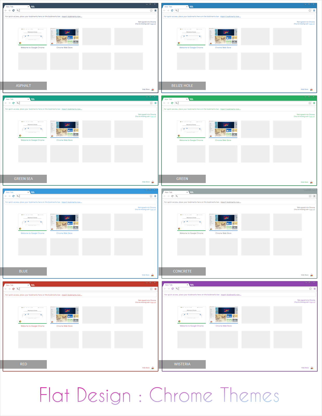 Flat Design google chrome themes by f79h on DeviantArt