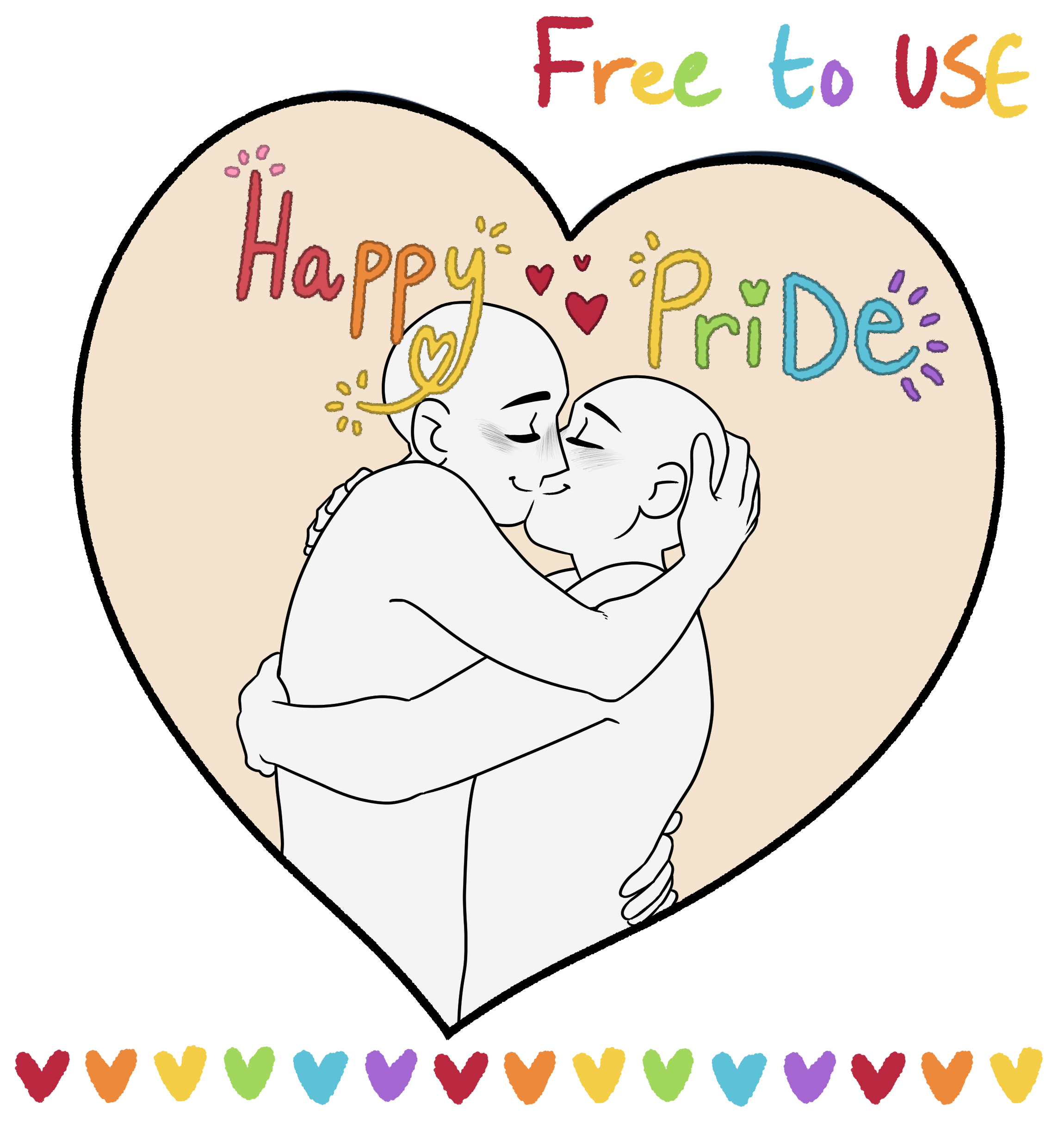 (F2U) Updated Pride Kisses Base (2022) by Ellteo on DeviantArt