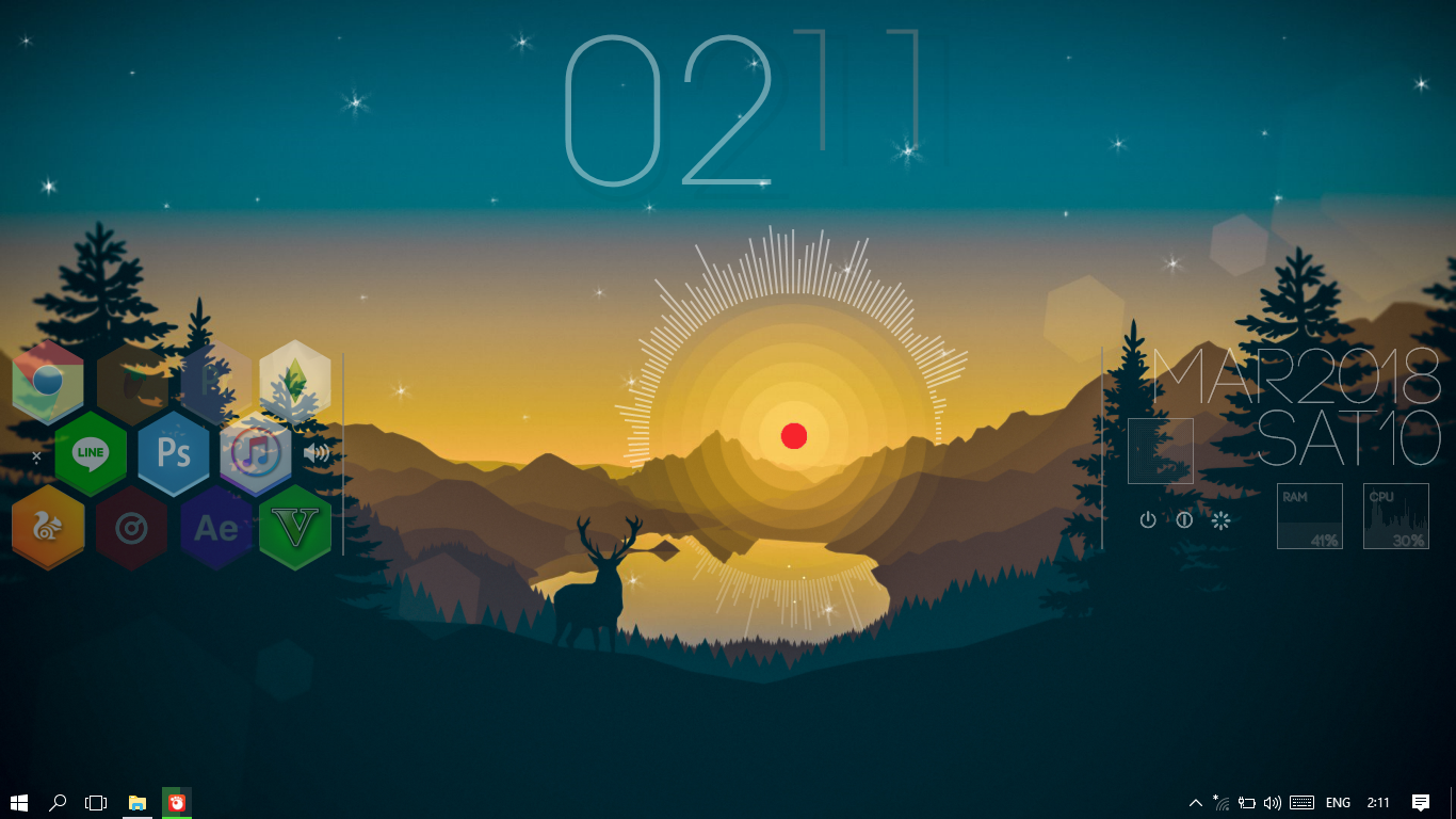 Rainmeter - Lakeside Layout 3 collour by ikhwanul17 on DeviantArt