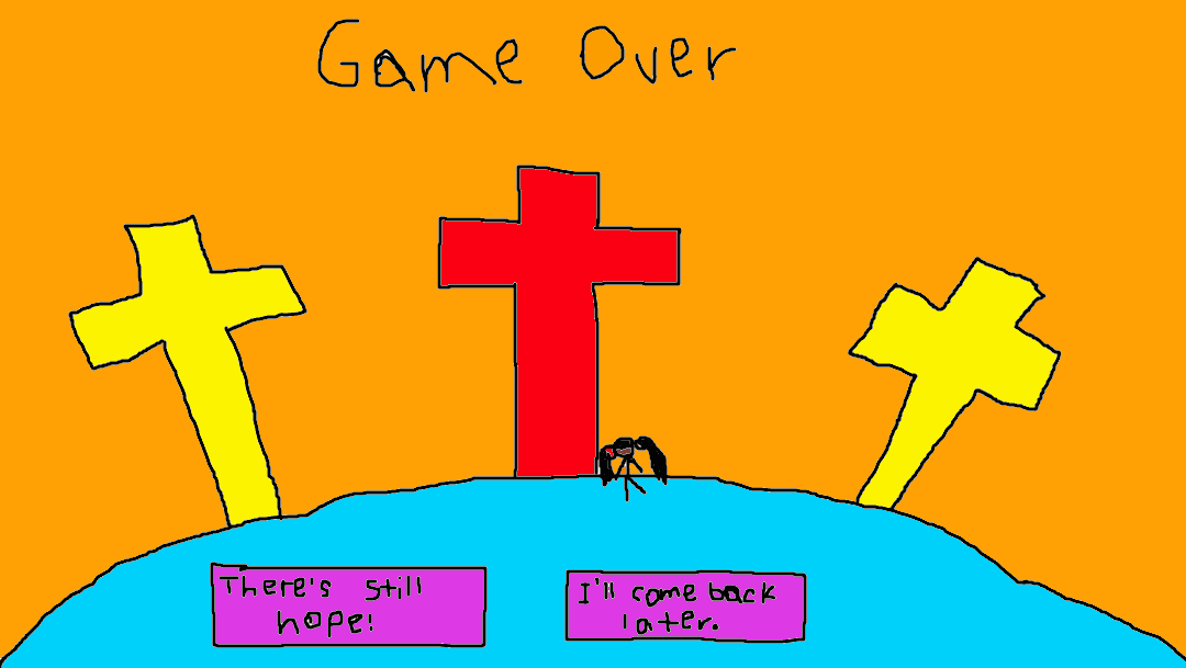 The true Game Over screen. by FireRed100 on DeviantArt