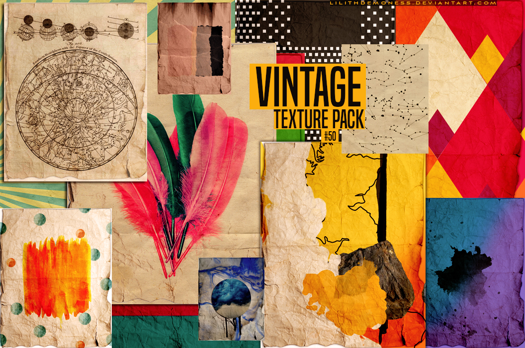 2- Vintage Texture Pack #50 by LilithDemoness on DeviantArt