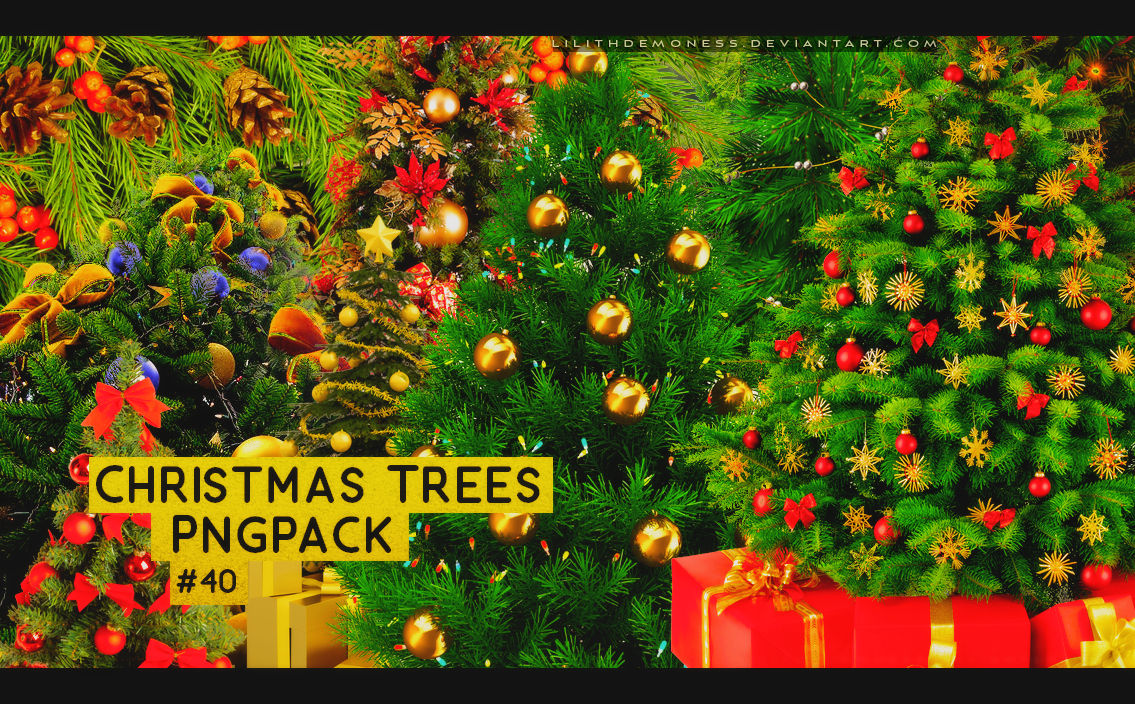 Christmas Trees Pngpack #40 by LilithDemoness on DeviantArt