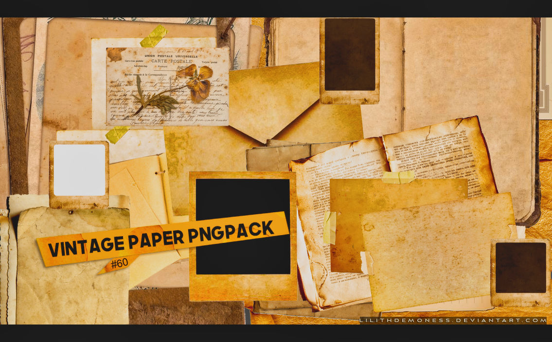 Vintage Paper Pngpack #60 by LilithDemoness on DeviantArt
