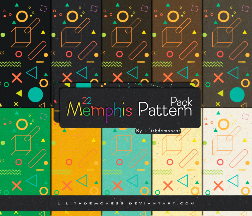 Memphis Pattern Pack #27 by LilithDemoness on DeviantArt