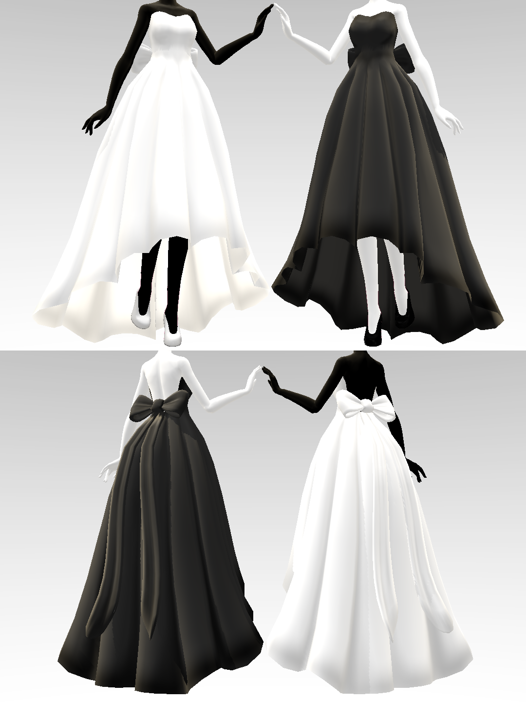 MMD P2U MonoChrome Serene Dress by That-Alex on DeviantArt