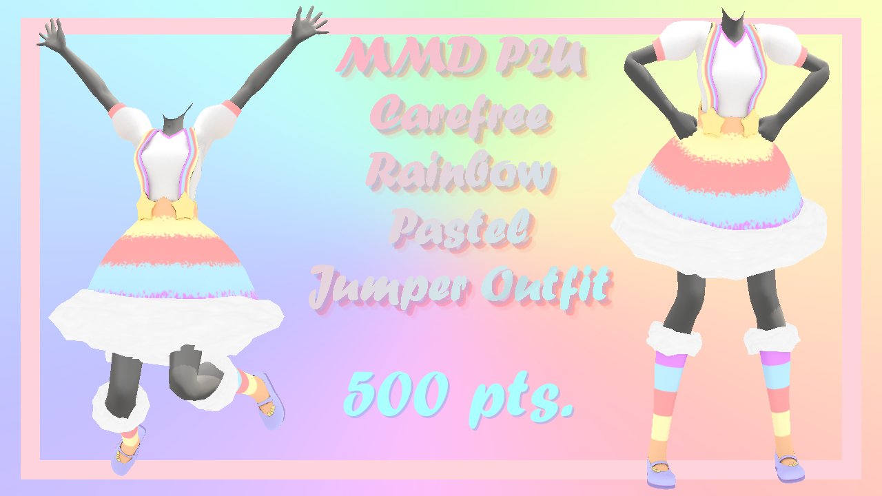 MMD P2U Carefree Rainbow Pastel Jumper Outfit by That-Alex on DeviantArt
