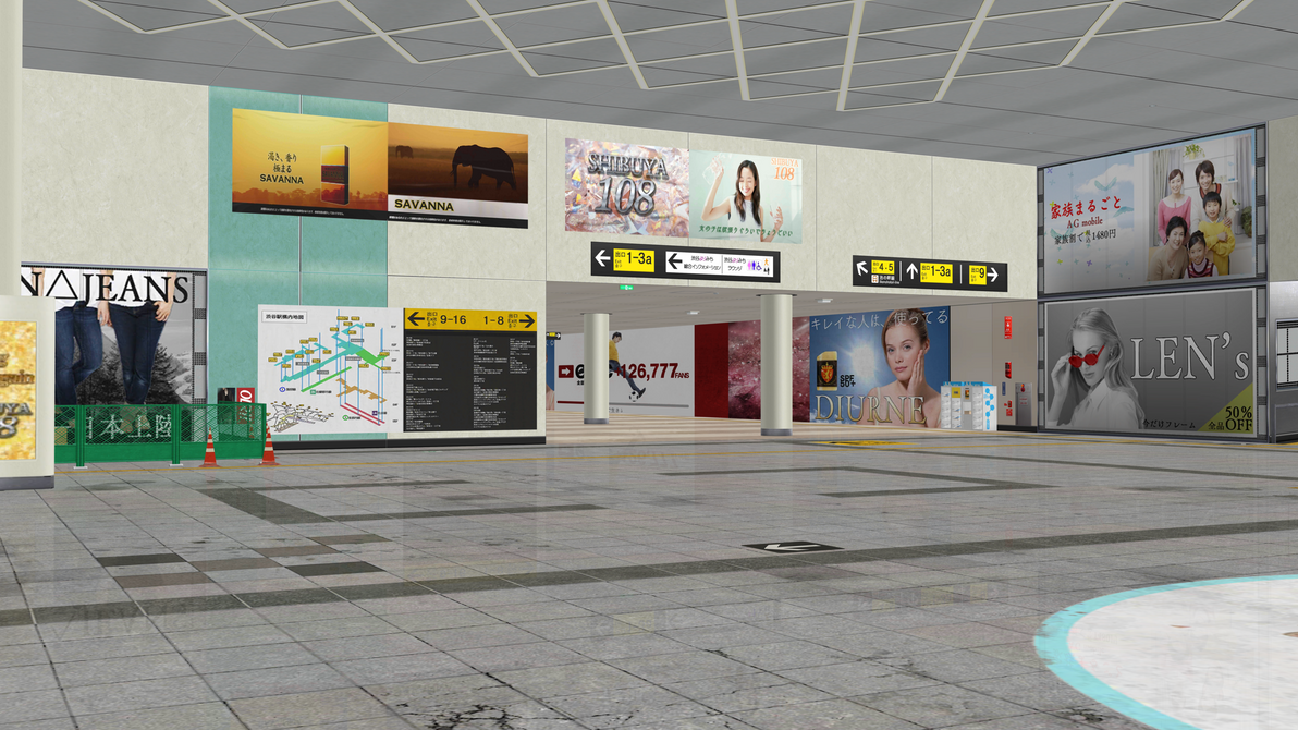 [MMD] Shibuya Underground Station -- DL by MrWhitefolks on DeviantArt