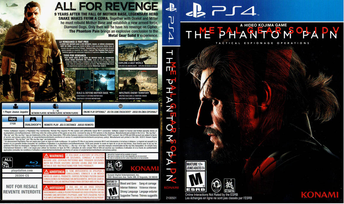 MGSV The Phantom Pain Original style Box art! by bobdotexe on DeviantArt