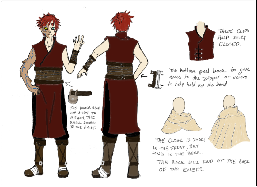 Gaara AU Design by EmbersNAshes on DeviantArt