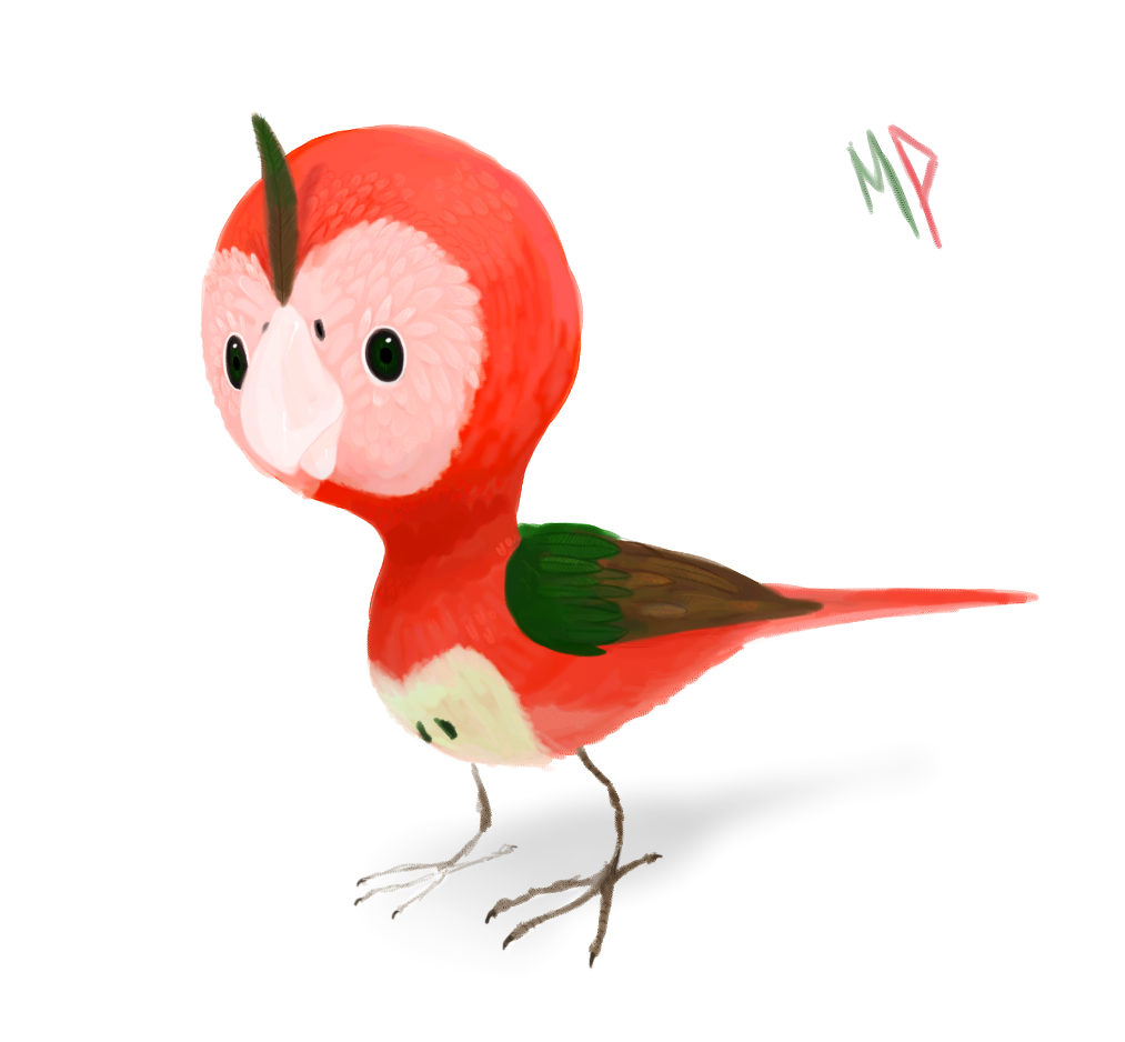 Apple Bird by MercuryPaint on DeviantArt