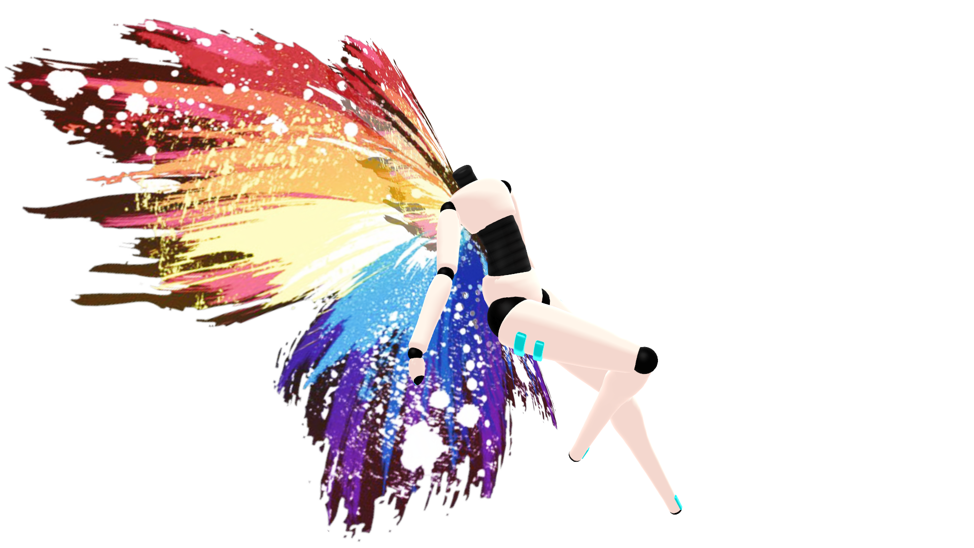 Rainbow Splatter Wings DL by DesertDraggon on DeviantArt