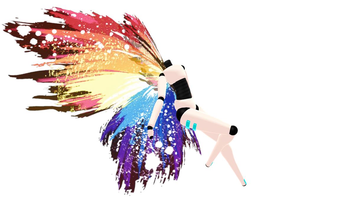Rainbow Splatter Wings DL by DesertDraggon on DeviantArt
