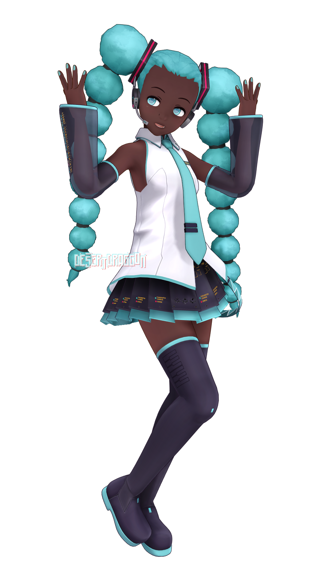 Mmd Black Miku V3 Koron Style By Desertdraggon On Deviantart