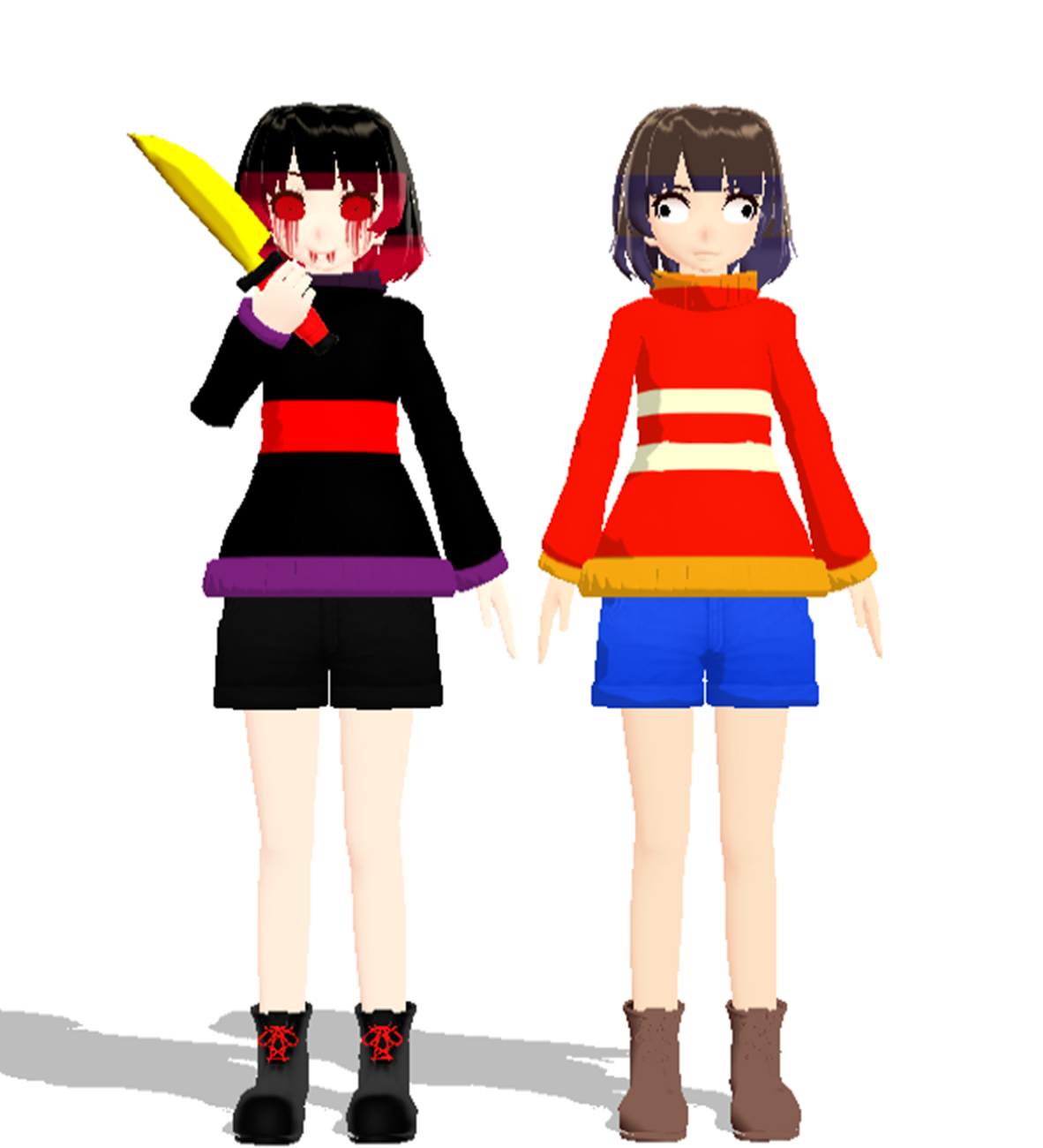 (mmd) Frask y Pandora (chora) (underfail) + DL by DavidStarrk on DeviantArt