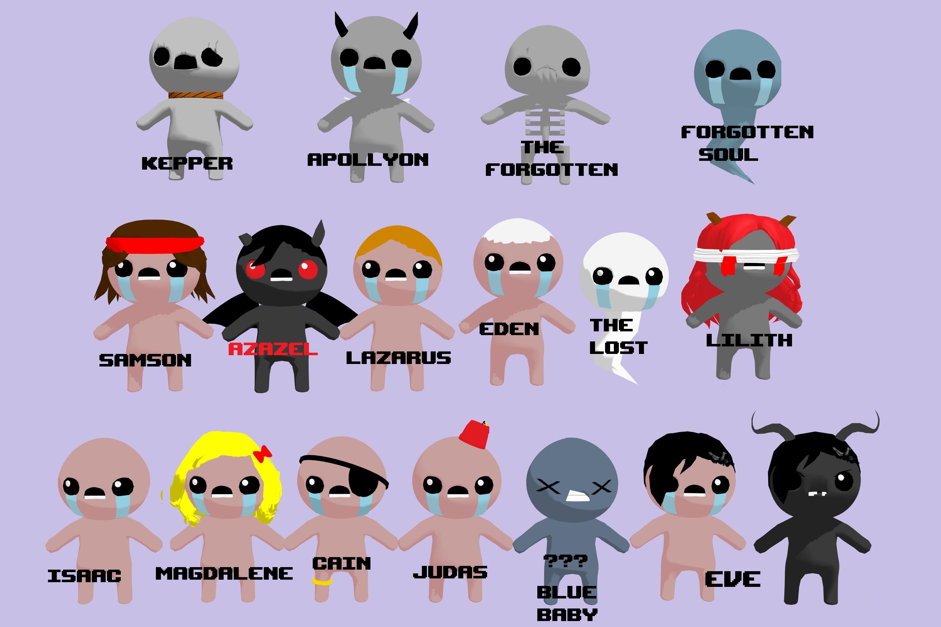MMD The Binding of Isaac Pack + DL by DavidStarrk on DeviantArt