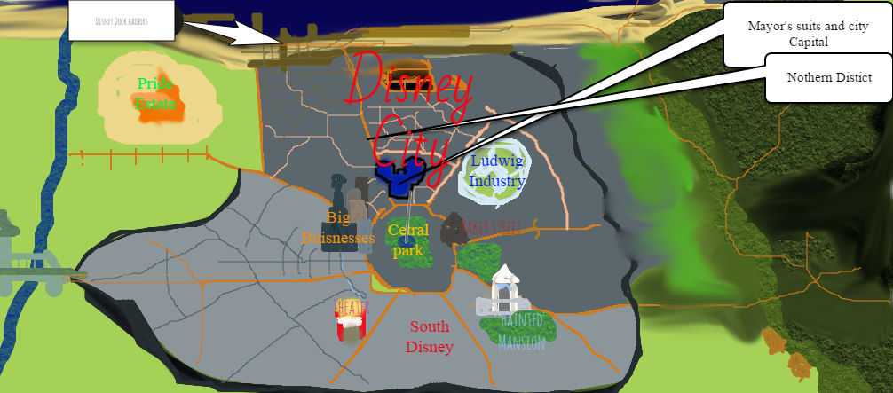 Disney city map that still needs more details by ReaverPan on DeviantArt