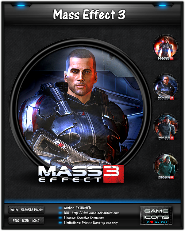 Mass Effect 3 - Icon Pack by 3xhumed on DeviantArt