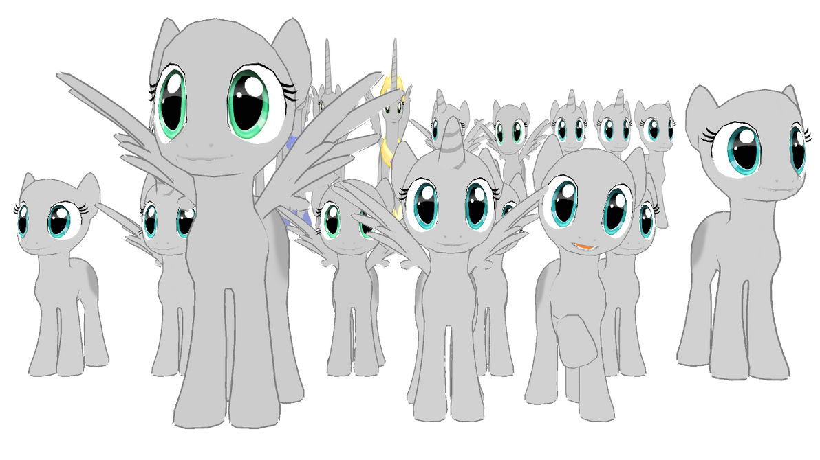 MMD - Pony Template Pack ( DL ) by Spidzy on DeviantArt