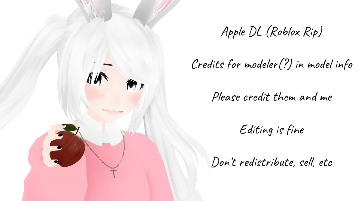 [Roblox to MMD] Apple (DL) by BlairIsAblaze on DeviantArt