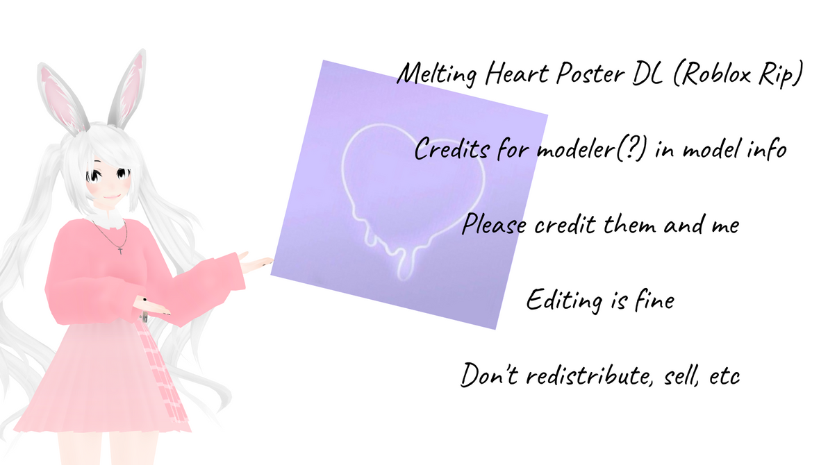 [Roblox to MMD] Melting Heart Poster (DL) by BlairIsAblaze on DeviantArt