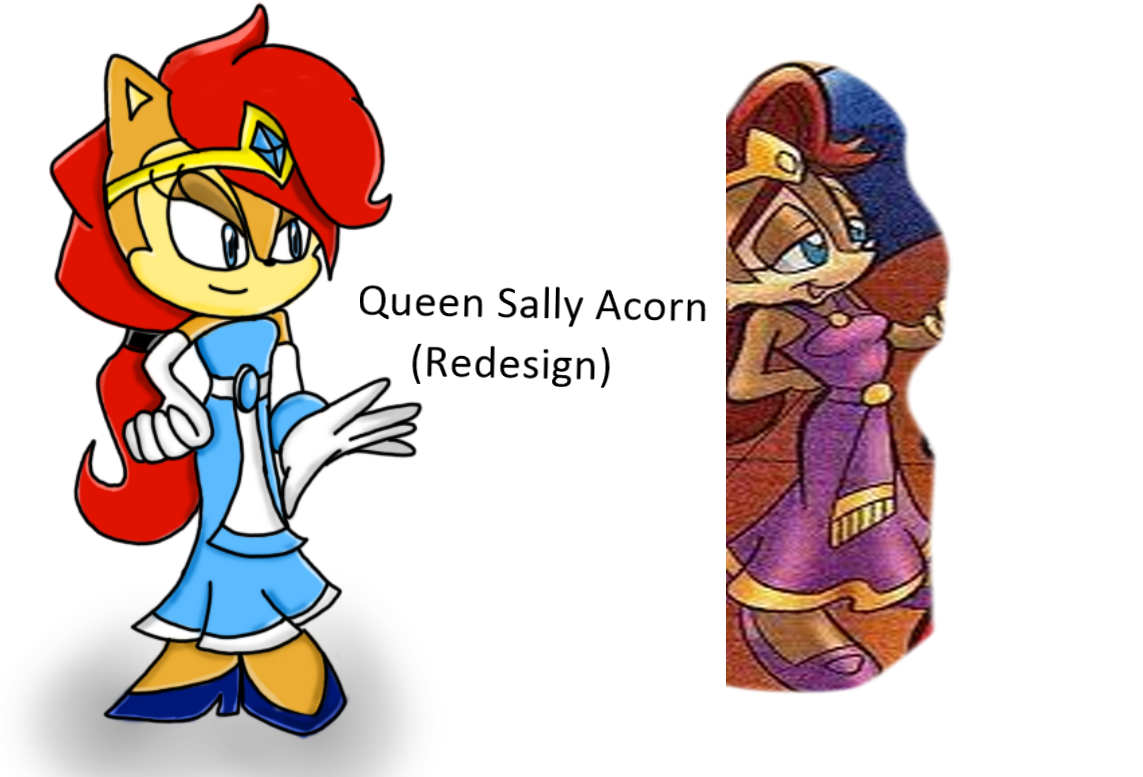 Queen Sally Acorn (Redesign) by CindyHedgie on DeviantArt