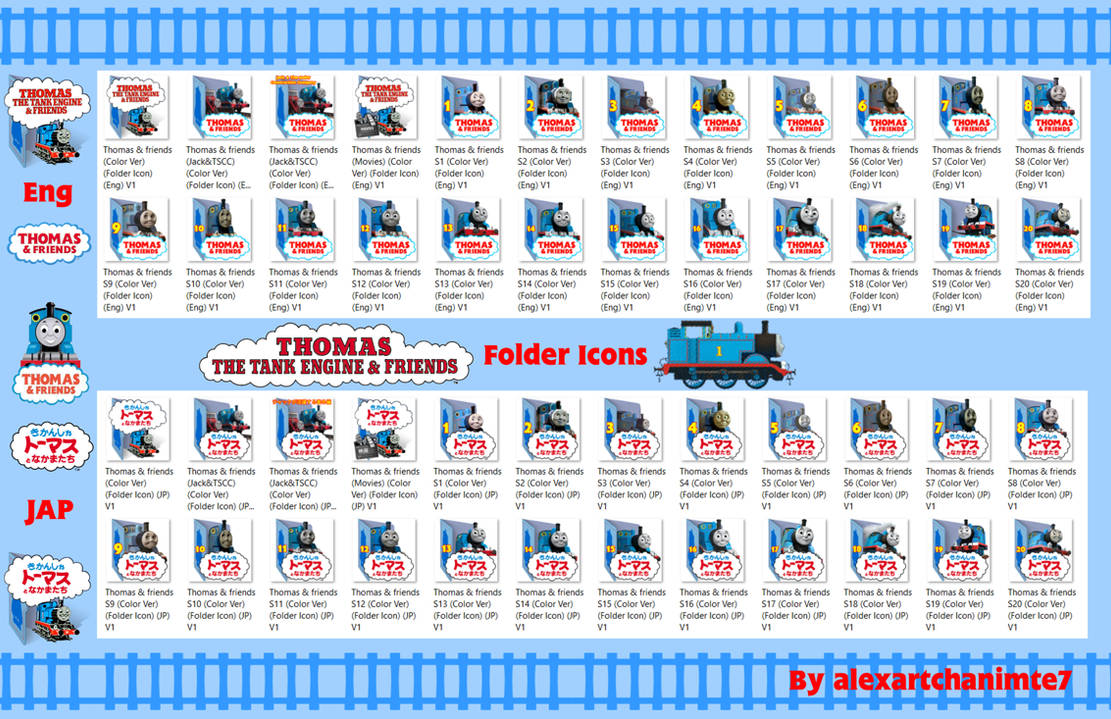Thomas and Friends Folder Icon Sets (CV)(Eng-Jap) by alexartchanimte7 ...