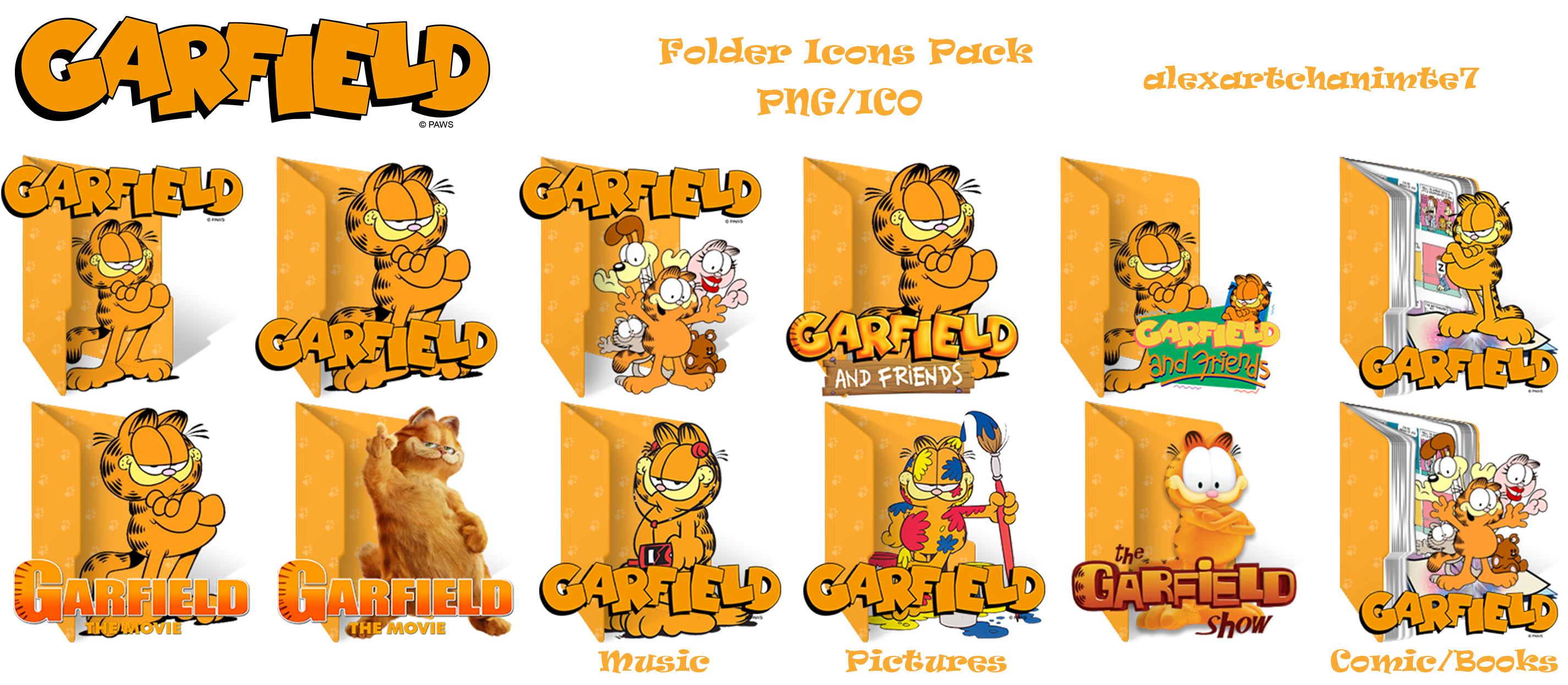 Garfield Folder Icons Pack by alexartchanimte7 on DeviantArt