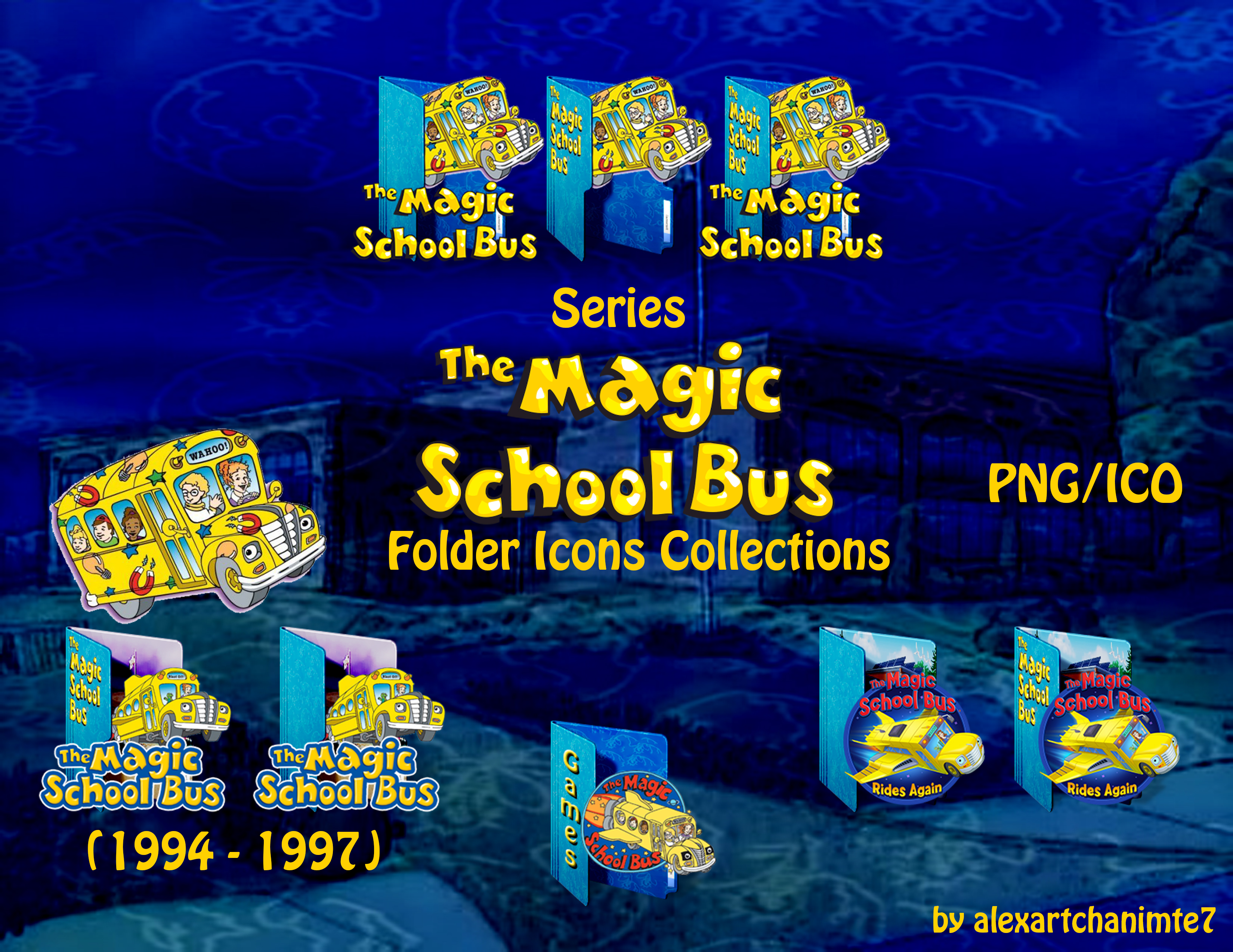 The Magic School Bus Folder Icons Collection by alexartchanimte7 on ...