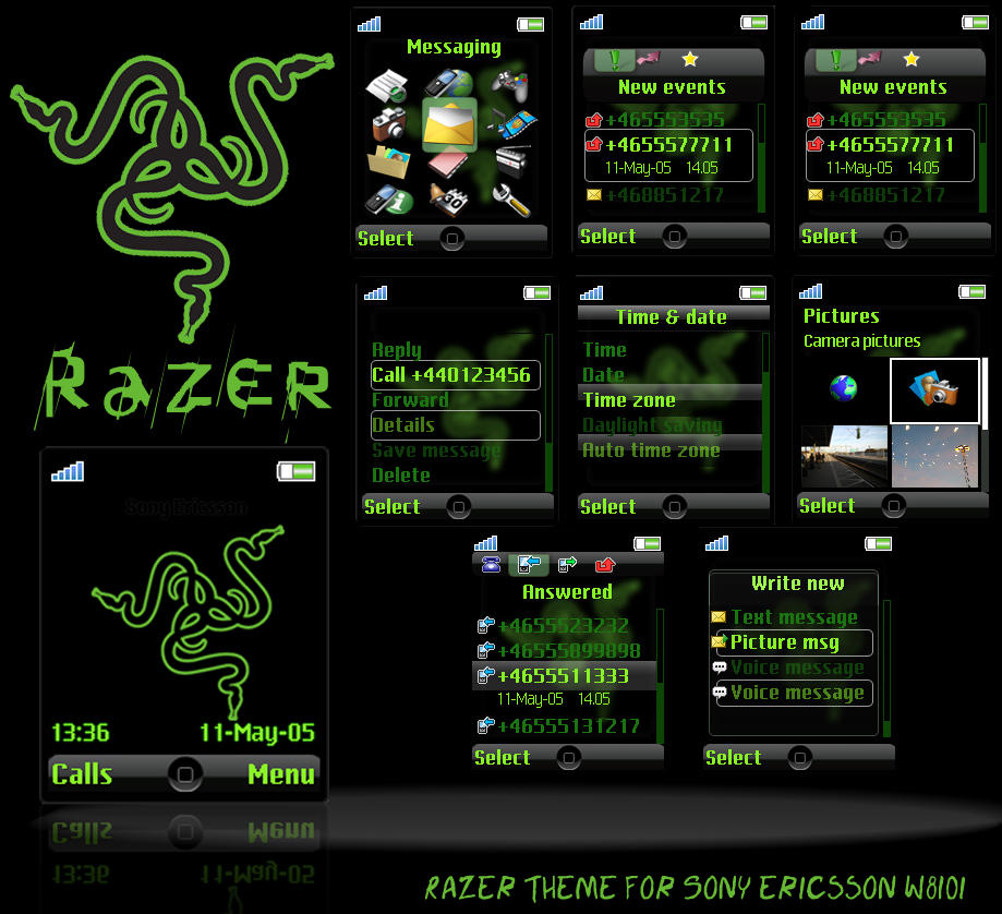Razer Theme for w810 by tHe-jOLLy-pOSTMAn on DeviantArt