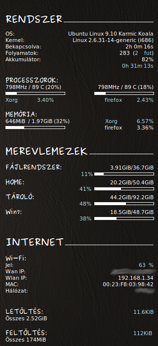 Simple Conky by pemete on DeviantArt