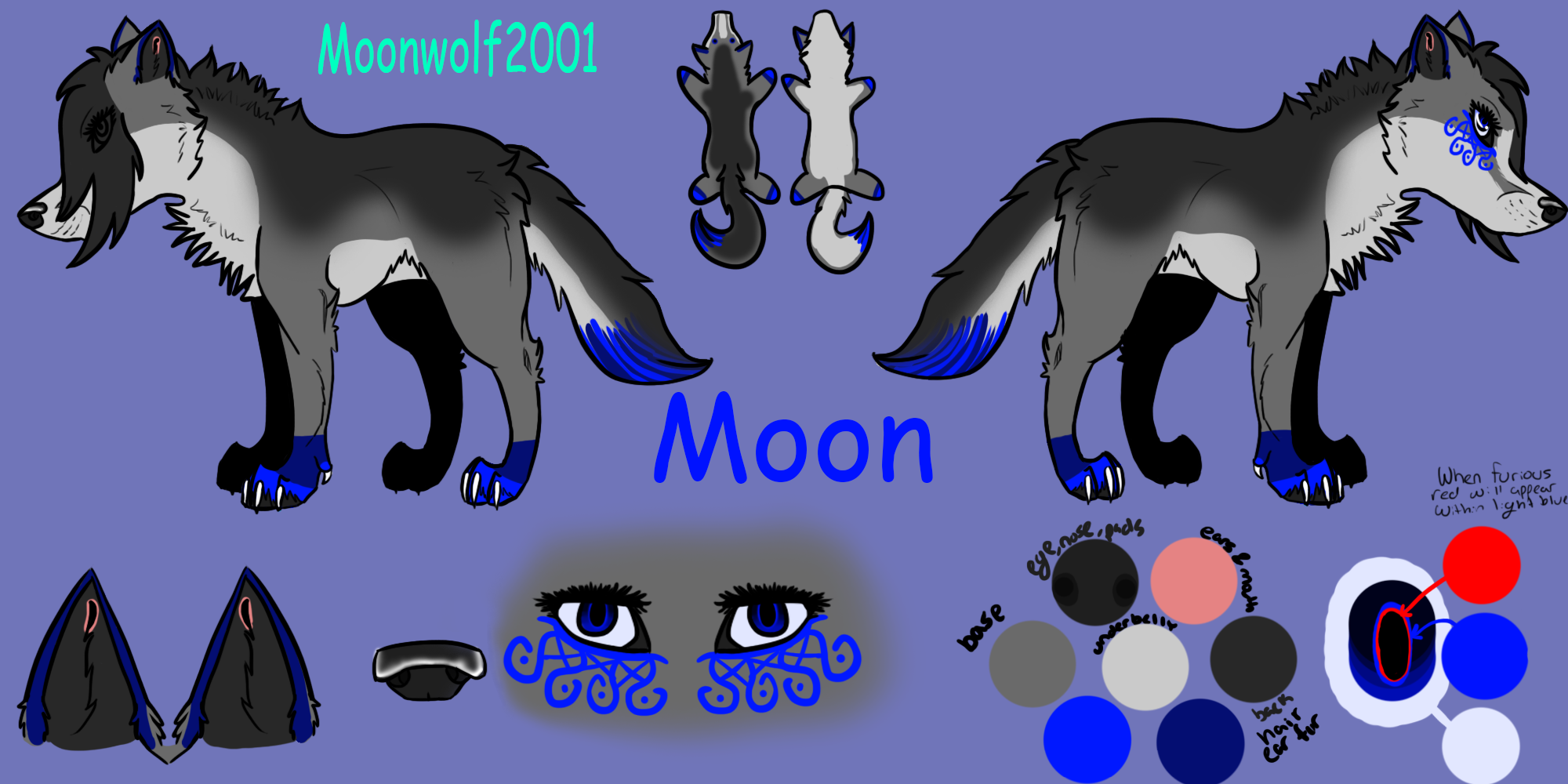 Moon Reference Sheet by Moonwolf2001 on DeviantArt