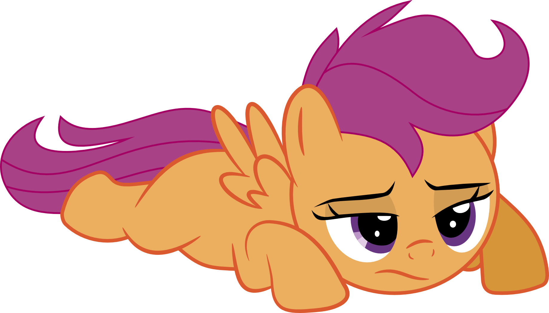 Sad Scootaloo by tgolyi on DeviantArt