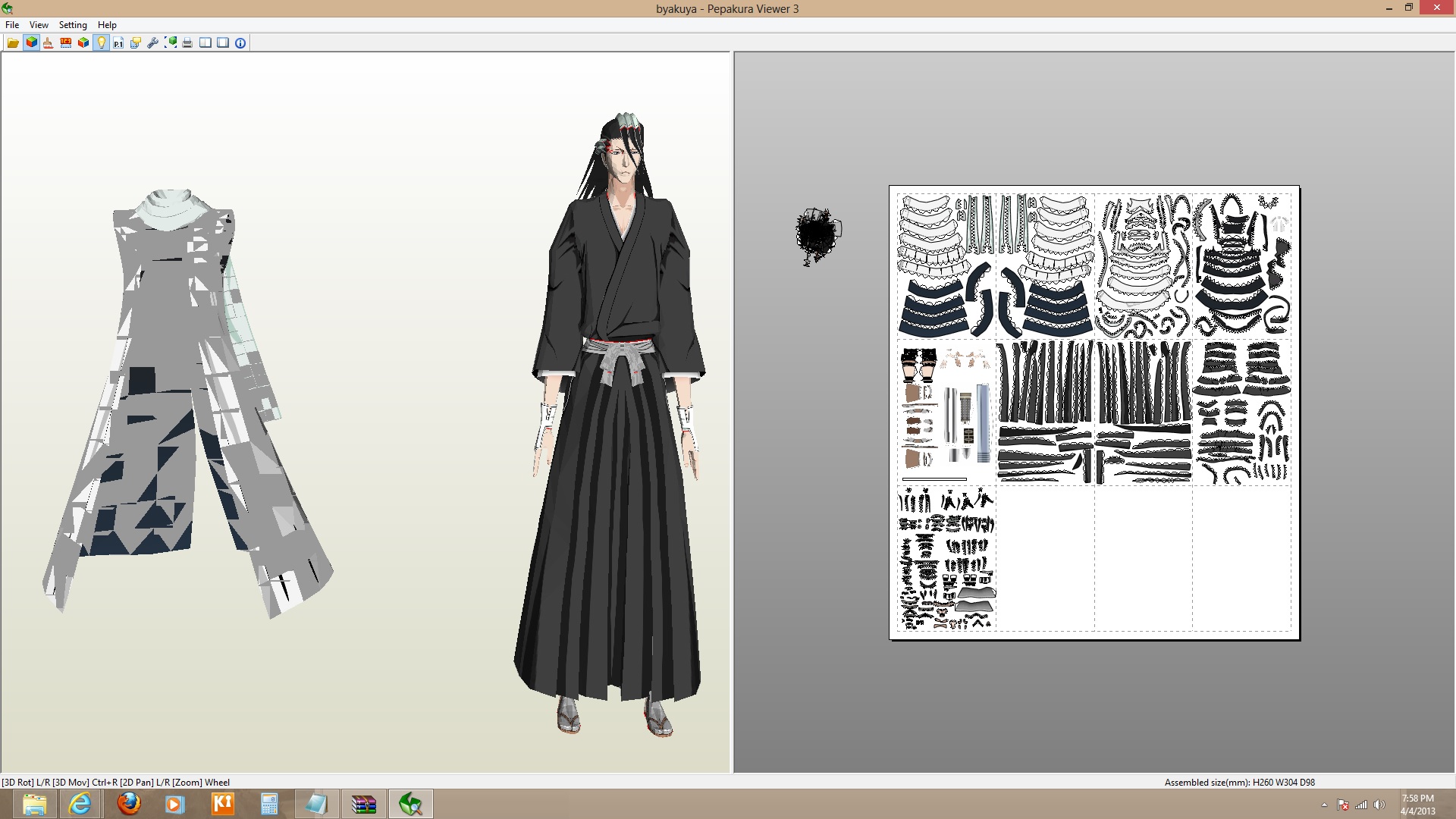 Byakuya 3D Model by houay2005 on DeviantArt