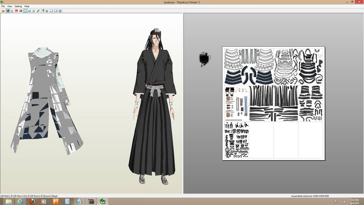Byakuya 3D Model by houay2005 on DeviantArt