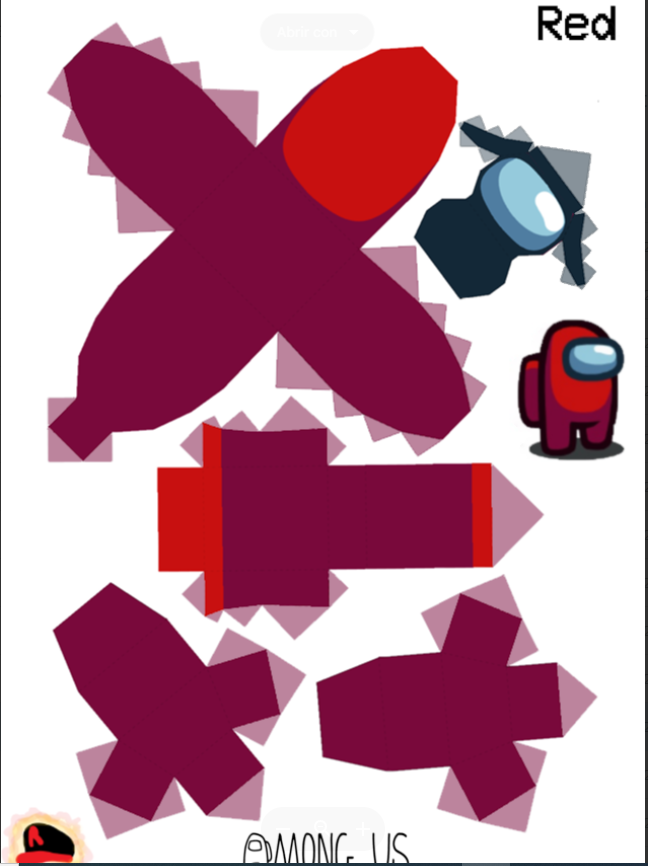 Among us papercraft red by Paperguy223 on DeviantArt
