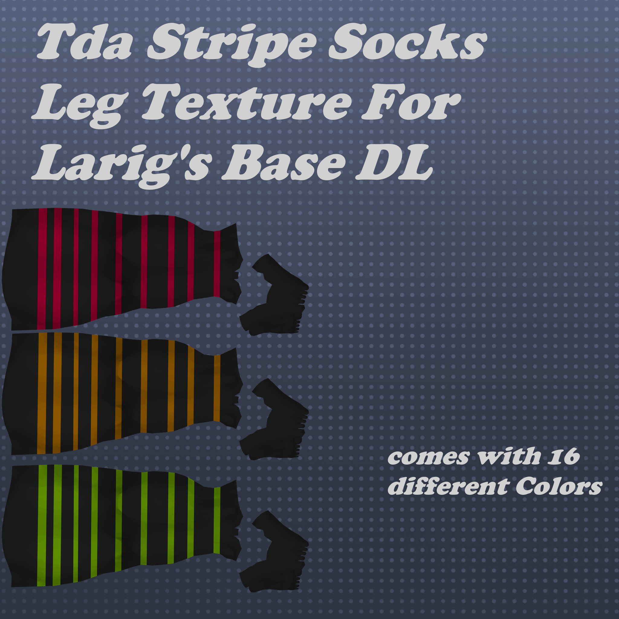 Tda Stripe Socks Texture for Larig's Base DL by Zakuro-Spice on DeviantArt