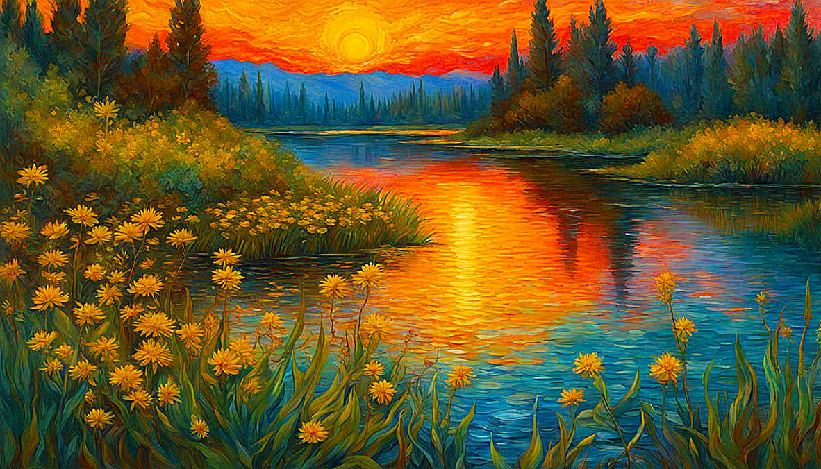 ai vibrant colors landscape by VoodooChild4201 on DeviantArt