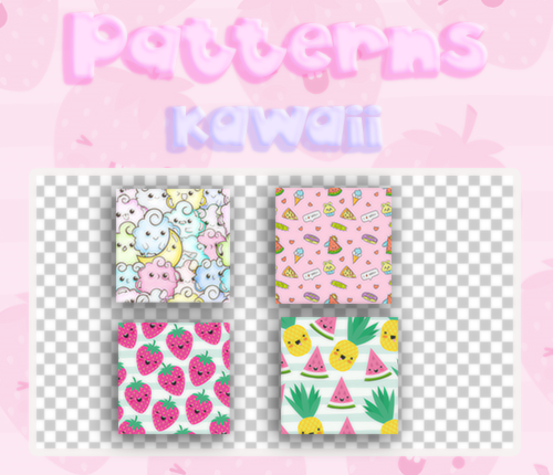 Patterns Kawaii by FrutillitasDulces on DeviantArt