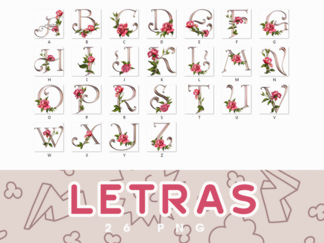 Pack De Letras PNG by FrutillitasDulces on DeviantArt