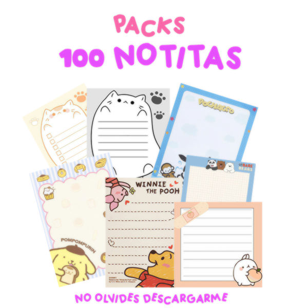 Packs 100 Notitas by FrutillitasDulces on DeviantArt