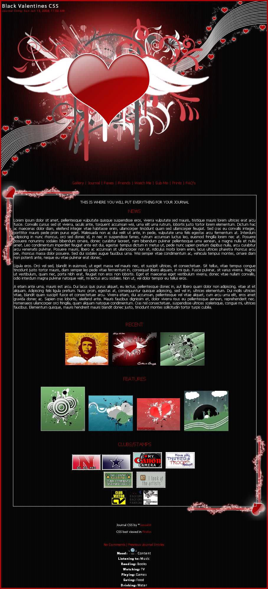 Black Valentines CSS by Jamaal10 on DeviantArt