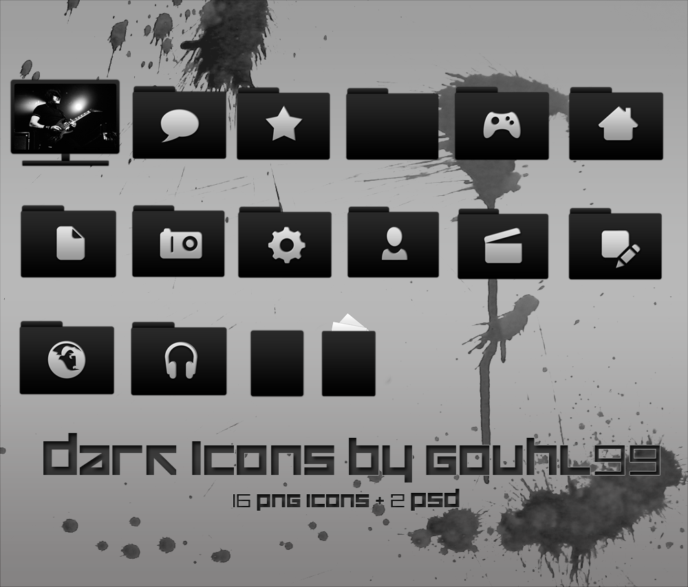 Just Dark Icons by gouhl99 on DeviantArt