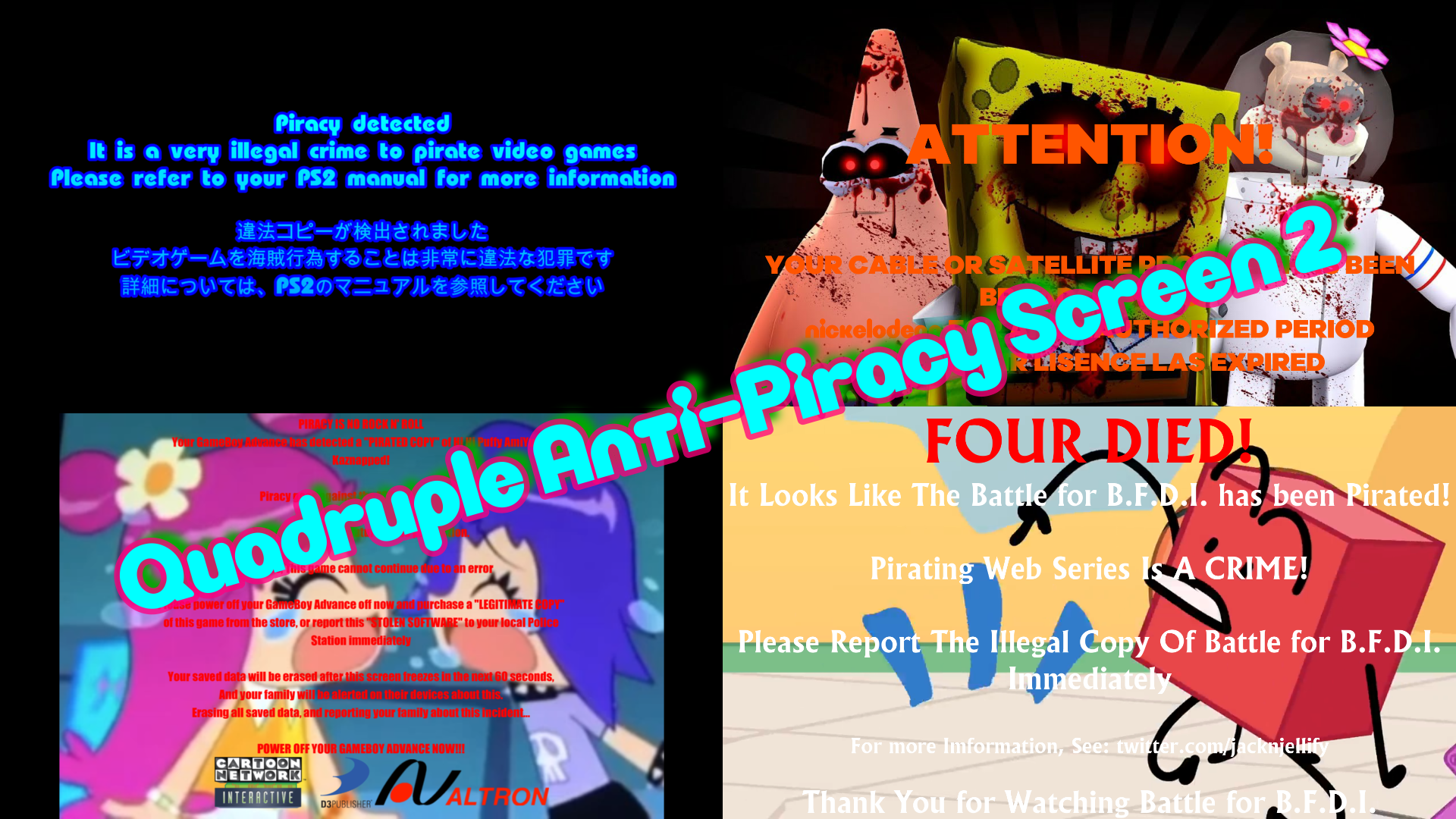 Quadruple Anti-Piracy Screen 2 by timymluigi on DeviantArt