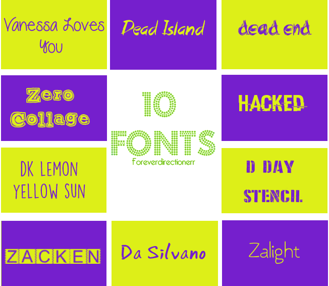 Font Pack 2 by foreverdirectionerr on DeviantArt