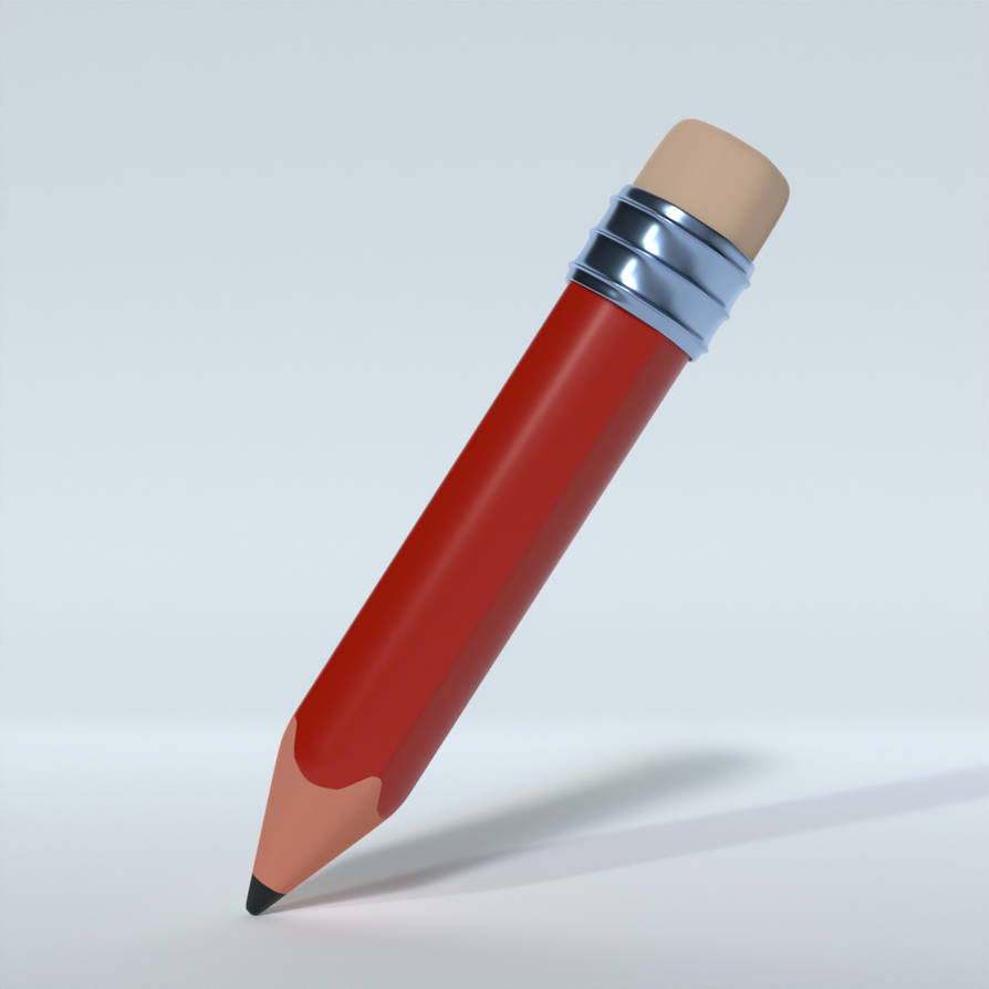 Pencil 3d Model (Blender) by altback on DeviantArt