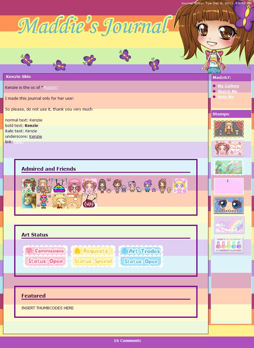 Kenzie Journal Skin by Meinona on DeviantArt