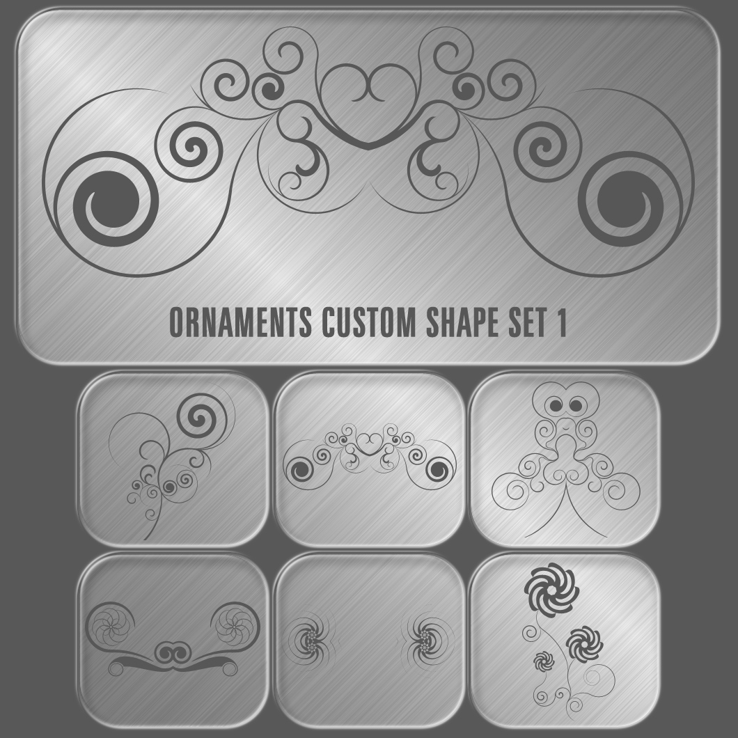 Ornaments custom shape set 01 by Cevkarade on DeviantArt