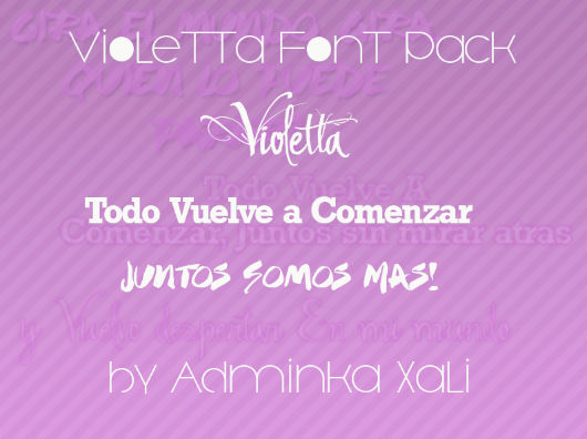 Violetta Font Pack by AdminkaXali on DeviantArt