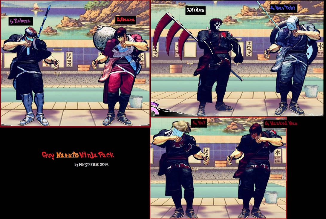 GUY Naruto Akatsuki Ninja Pack by MaesterLee on DeviantArt